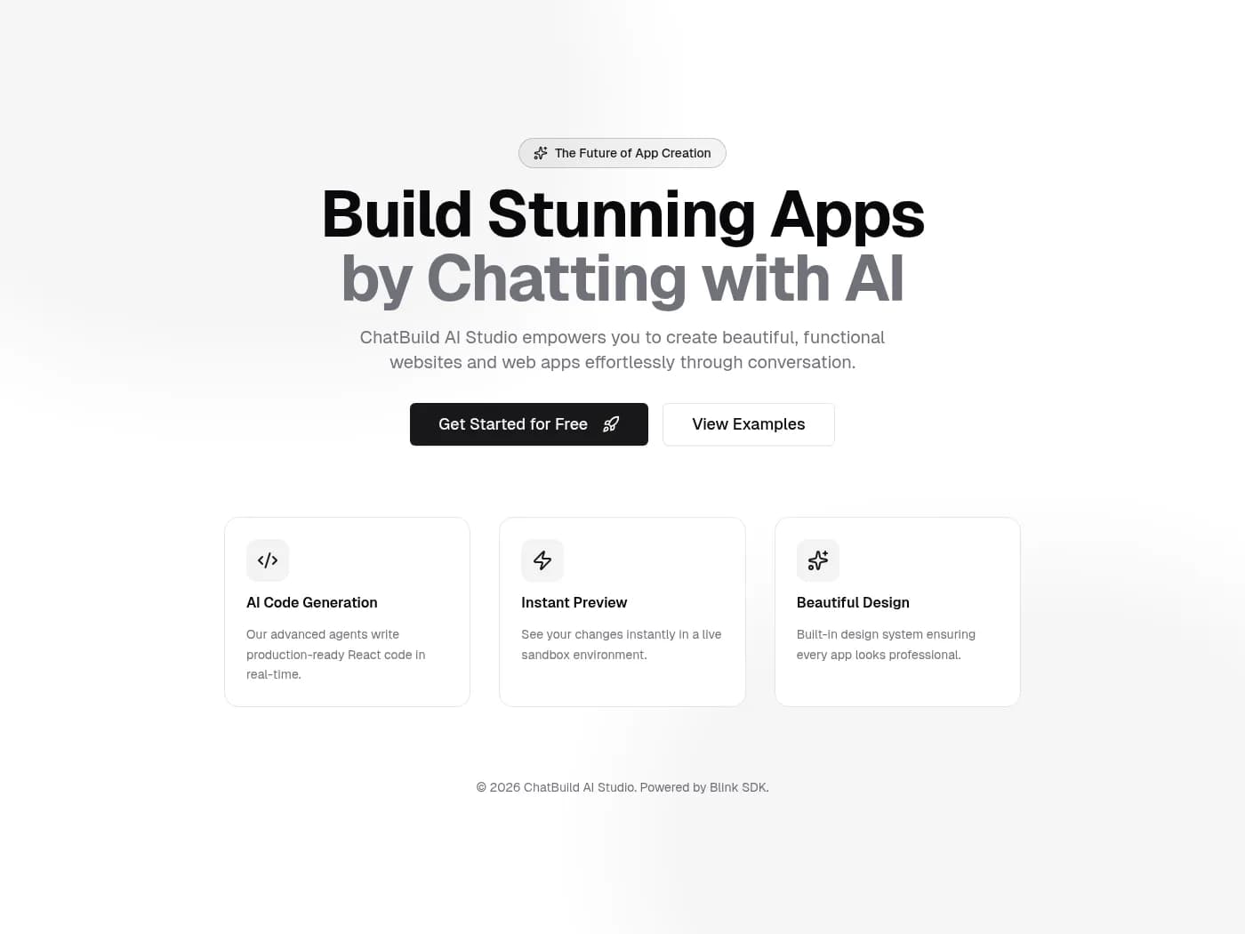 ChatBuild AI Studio