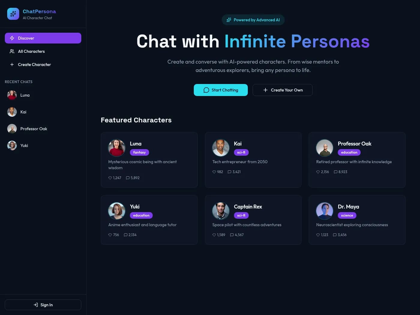 ChatPersona AI