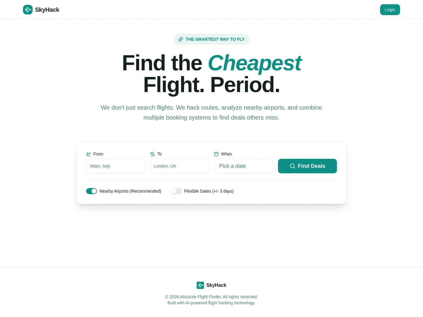 Cheapest Flight Finder