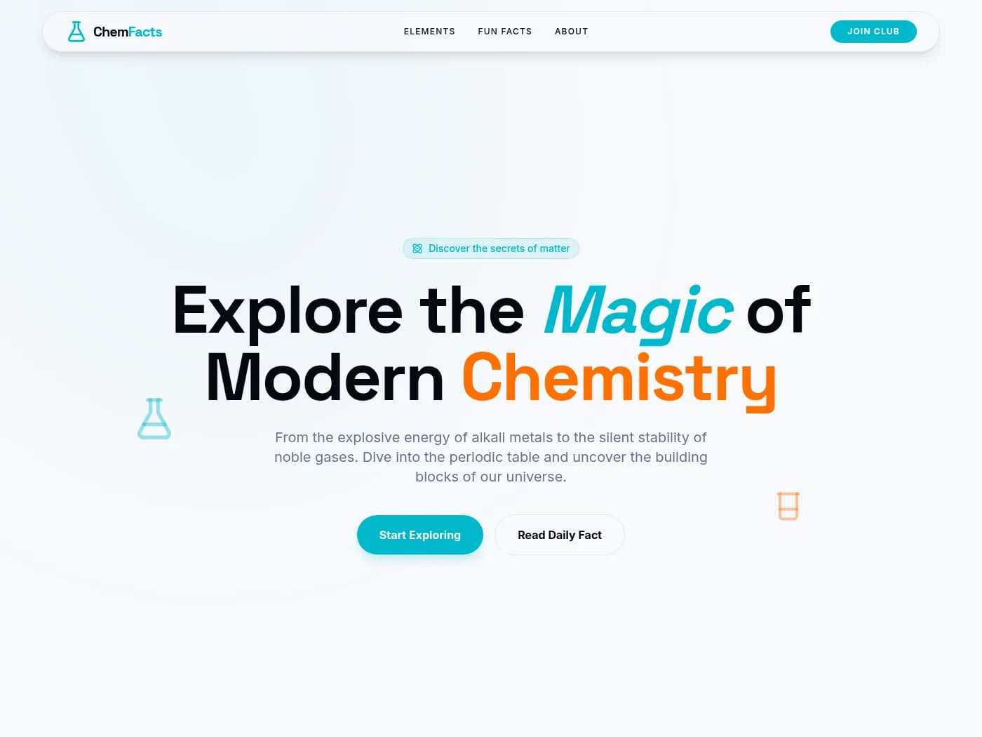 Chemistry Facts Landing