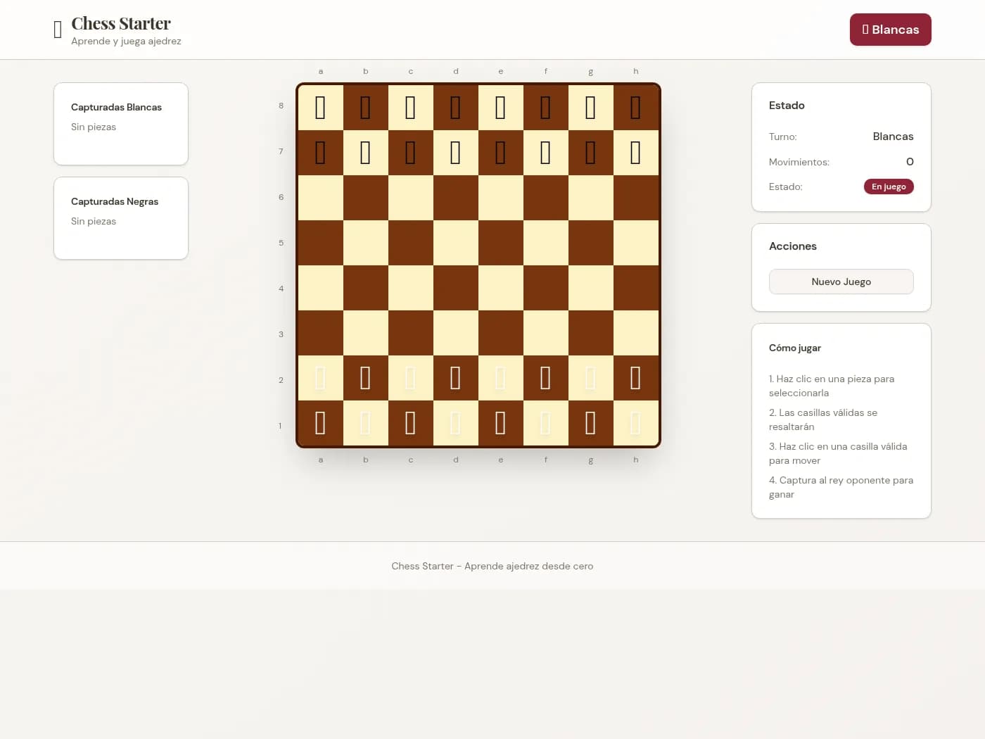 Chess Starter App