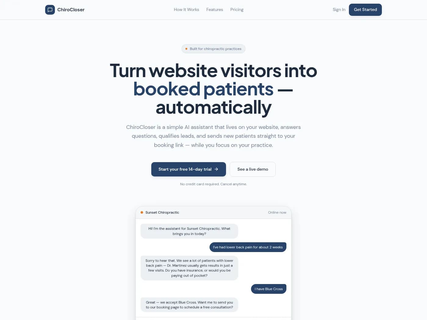 ChiroCloser AI Assistant
