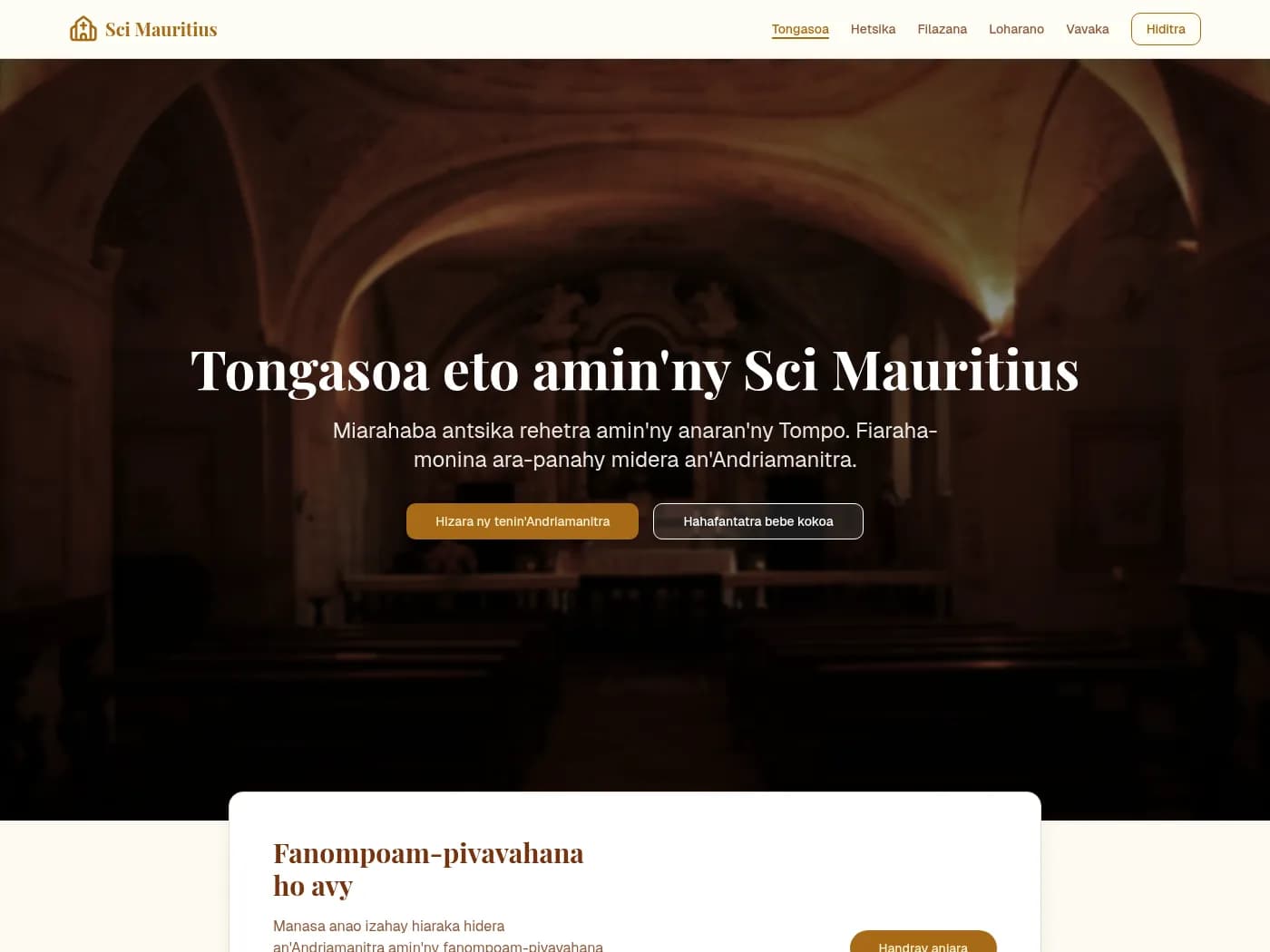 Sci Mauritius Church App