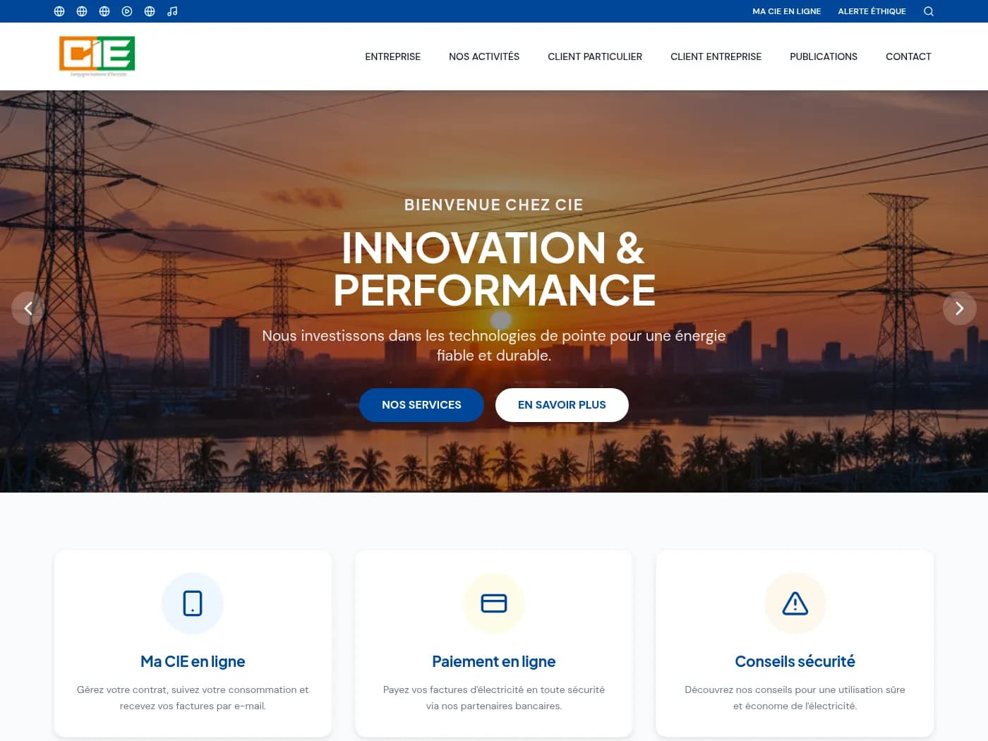 CIE Home Page Clone