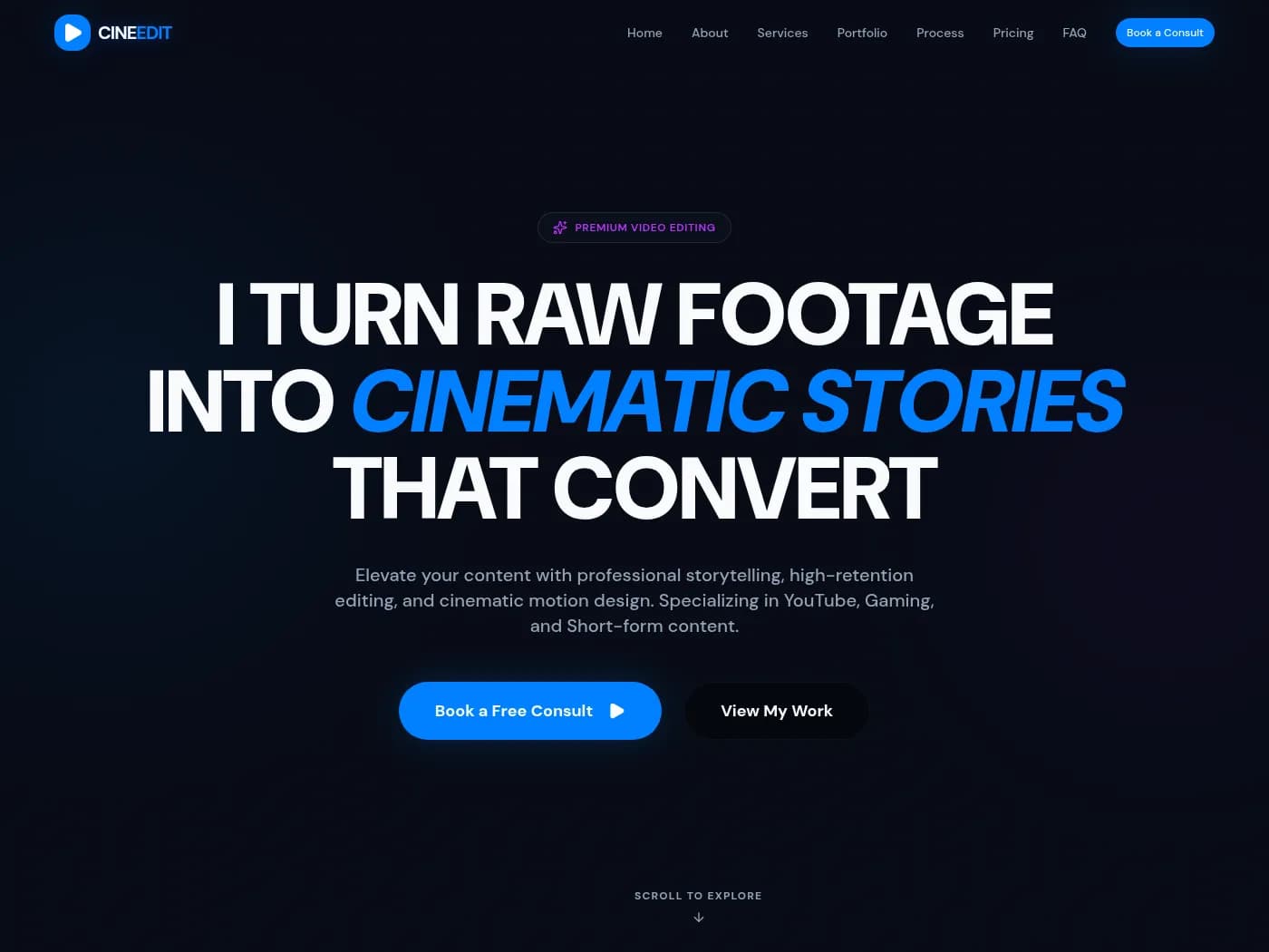 CineEdit Portfolio Site