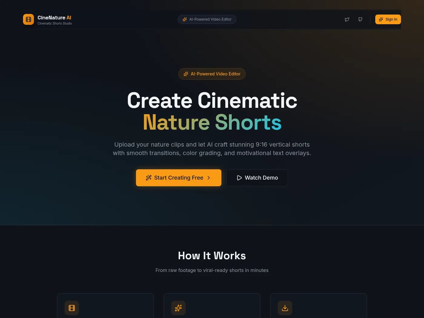 CineNature AI Shorts