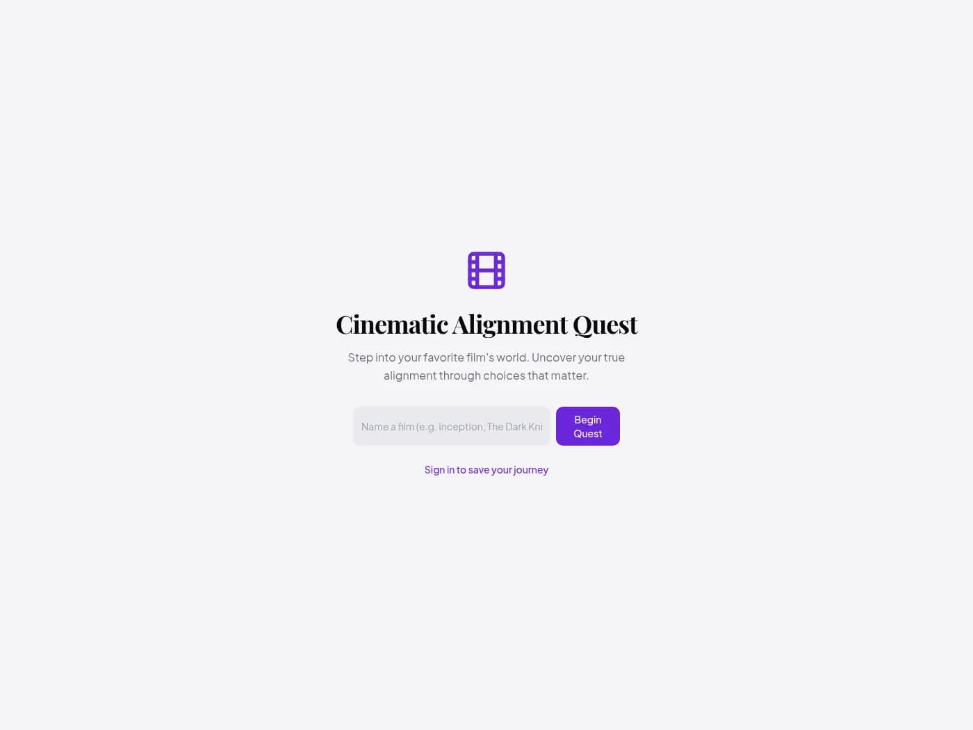 Cinematic Alignment Quest