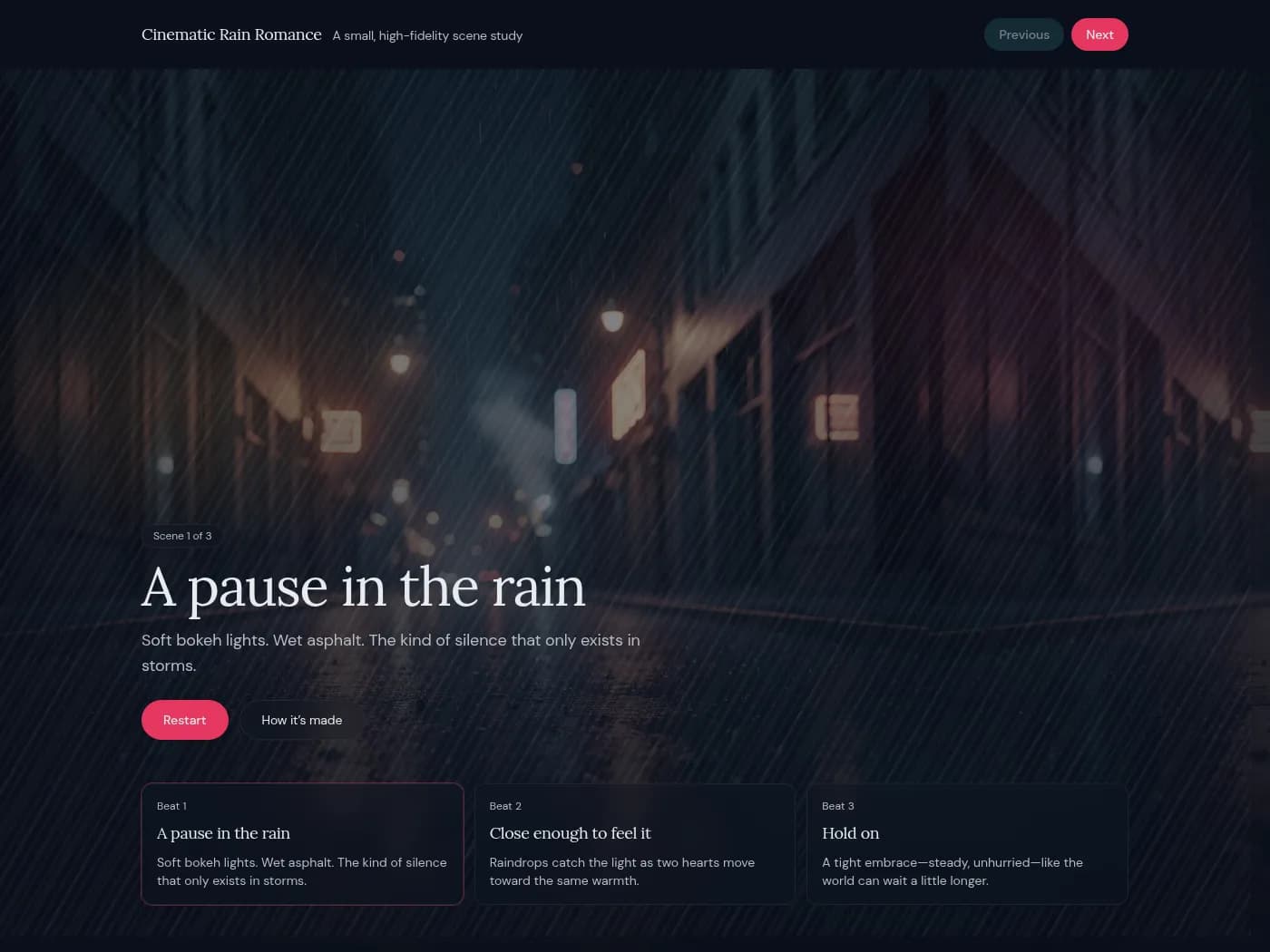 Cinematic Rain Romance