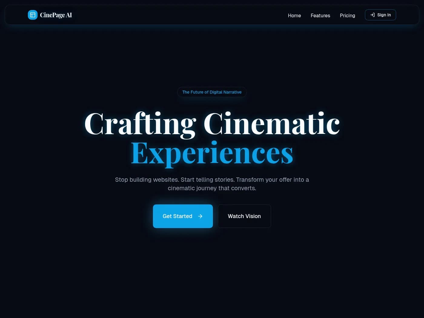 CinePage AI Builder