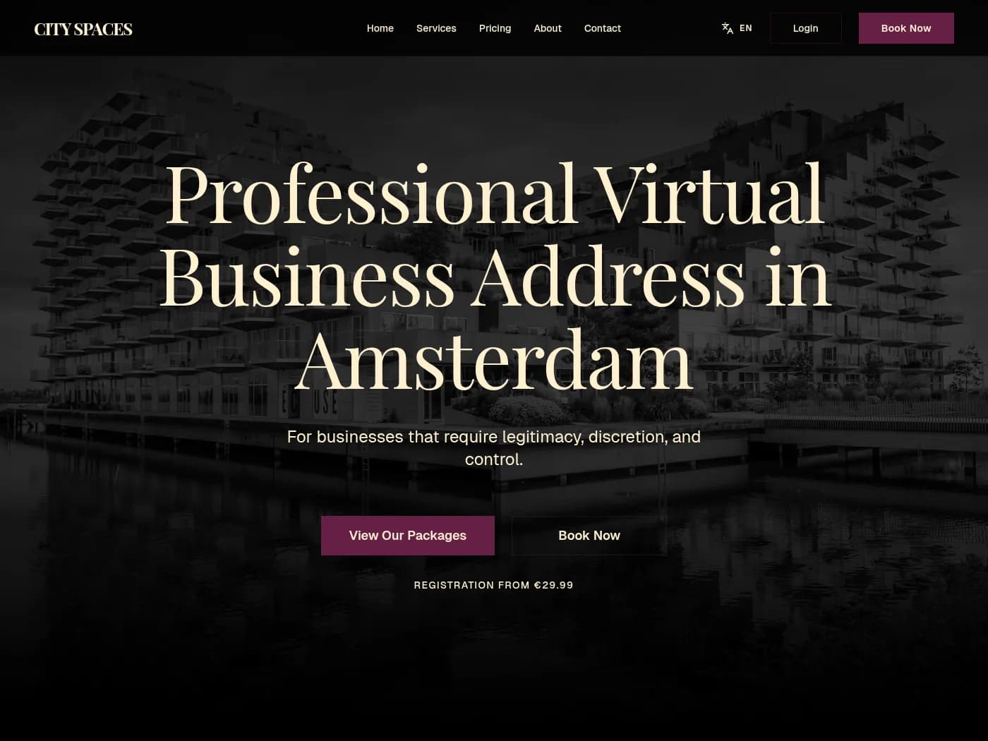 City Spaces Elite Homepage