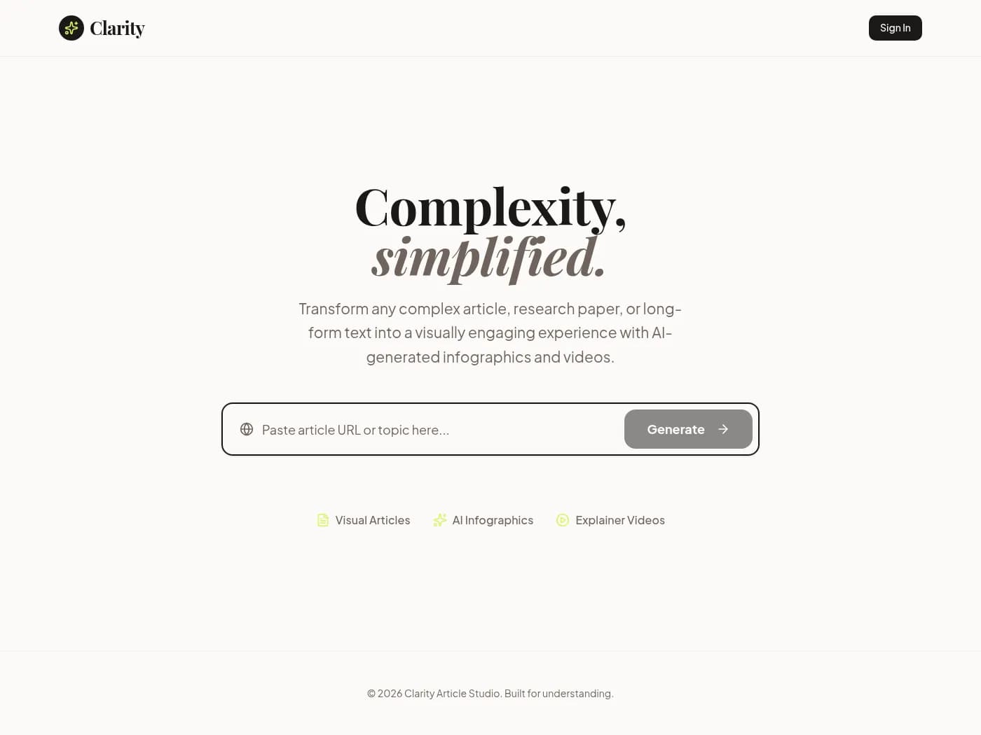 Clarity Article Studio
