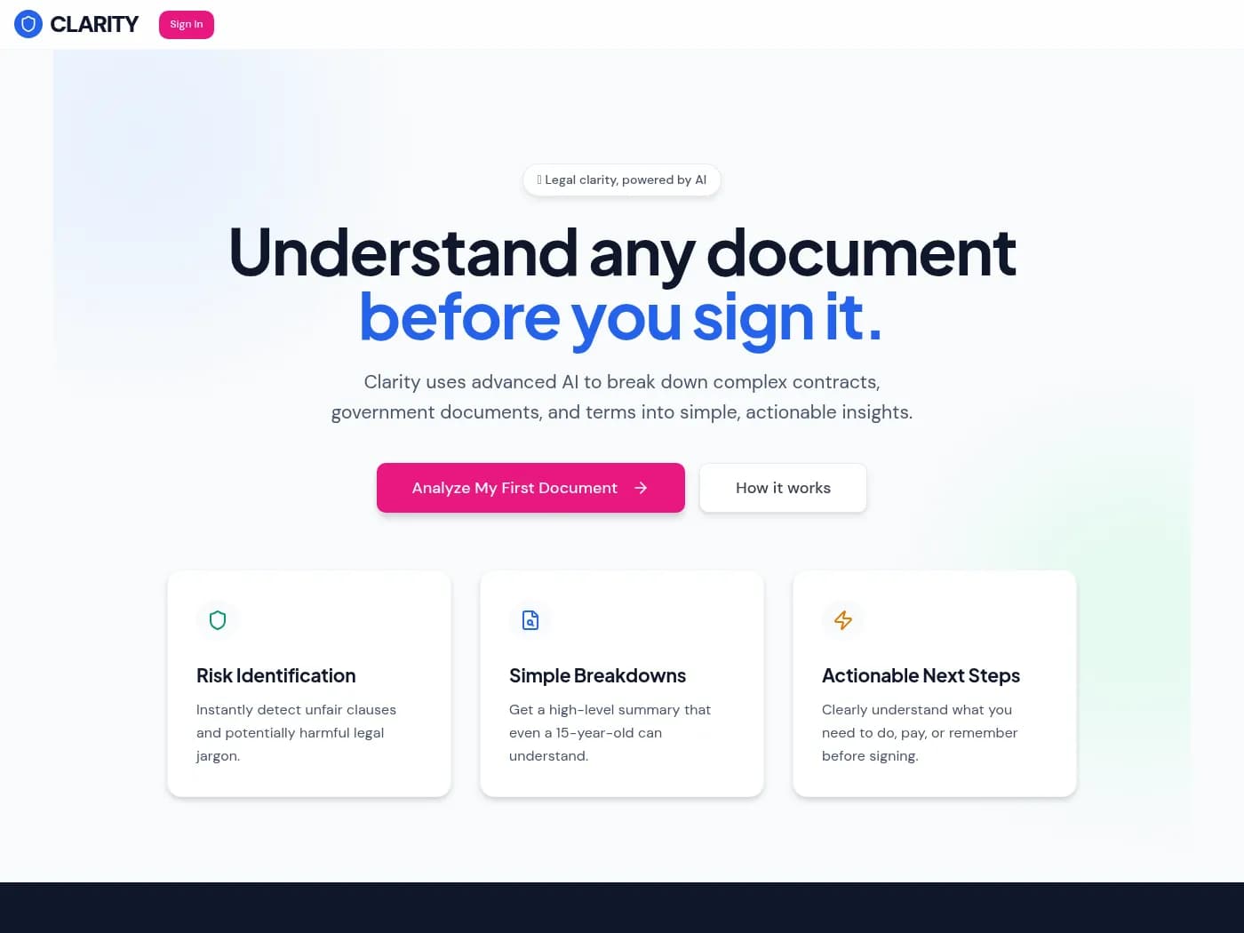 Clarity AI Document Analyzer