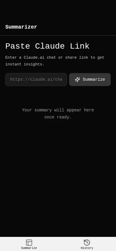 Claude Chat Summarizer