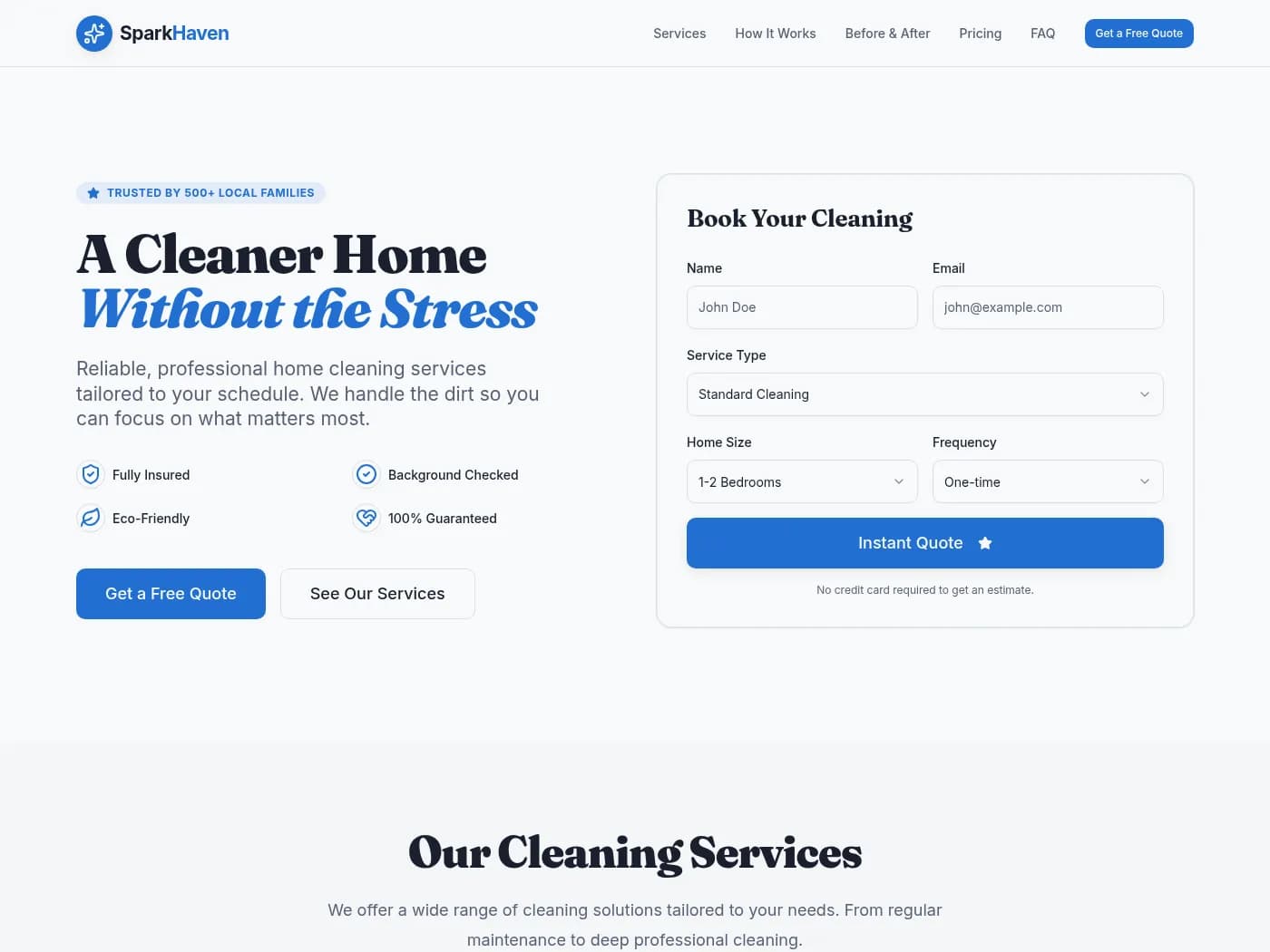 Spark Haven Home Cleaning