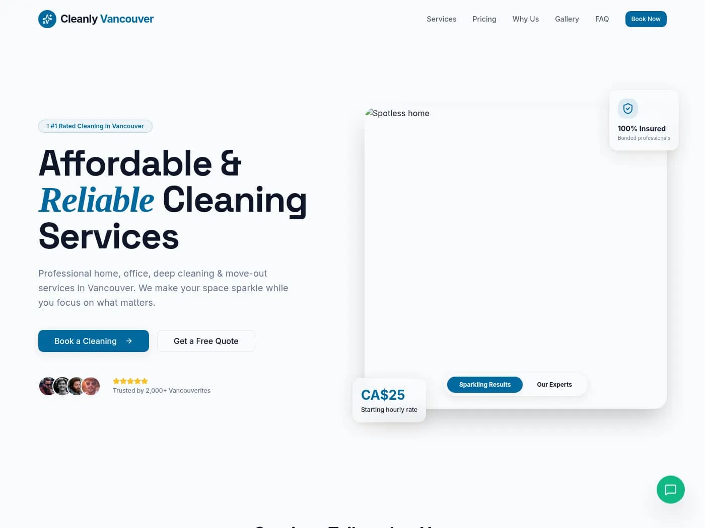 Cleanly Vancouver Site