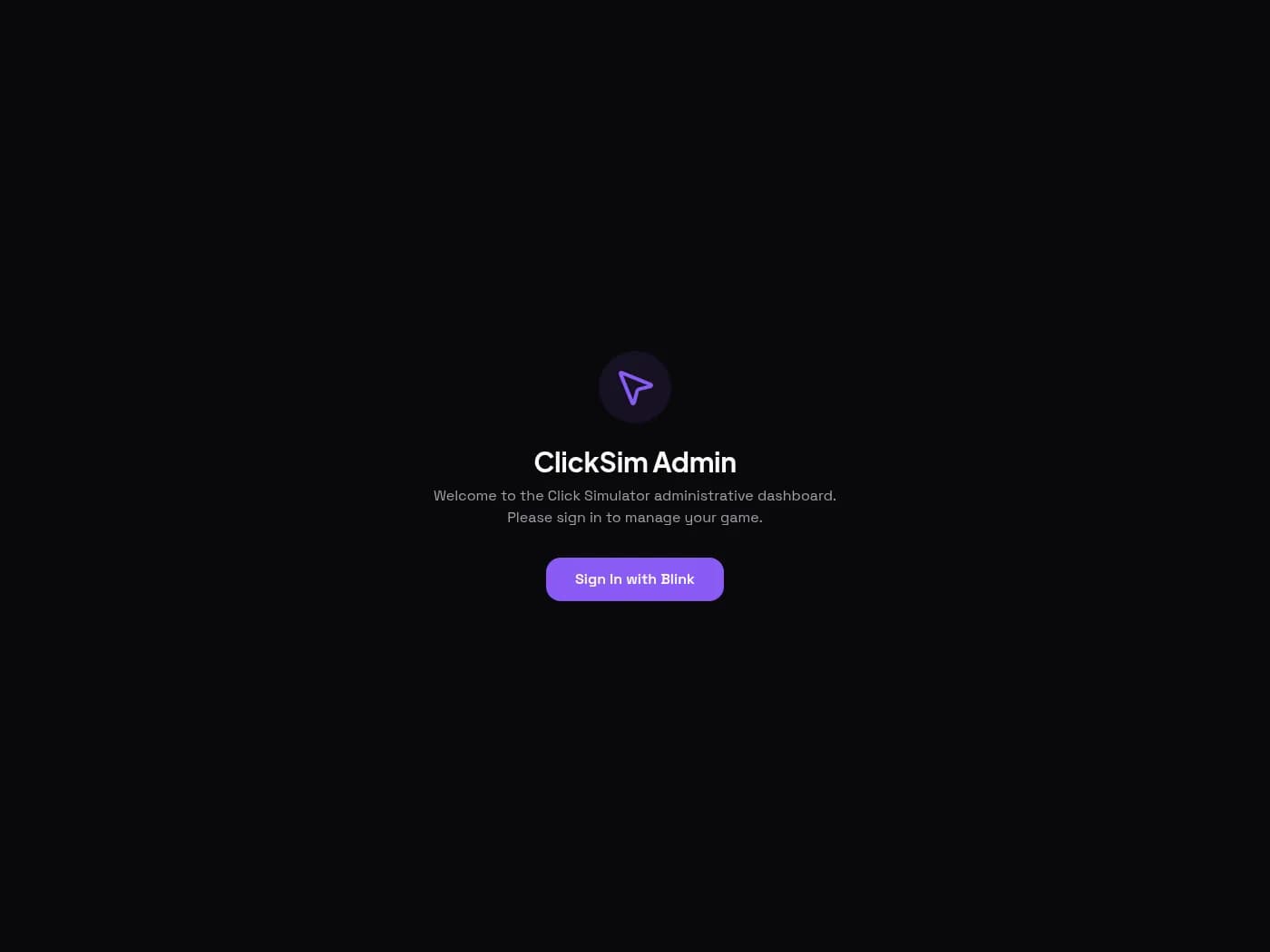 ClickSim Admin Panel
