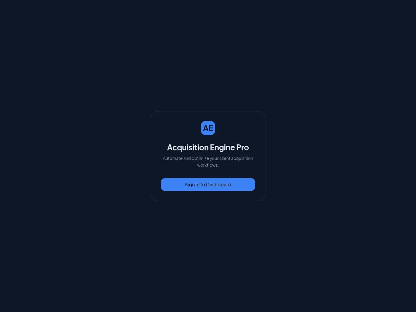 Acquisition Engine Pro