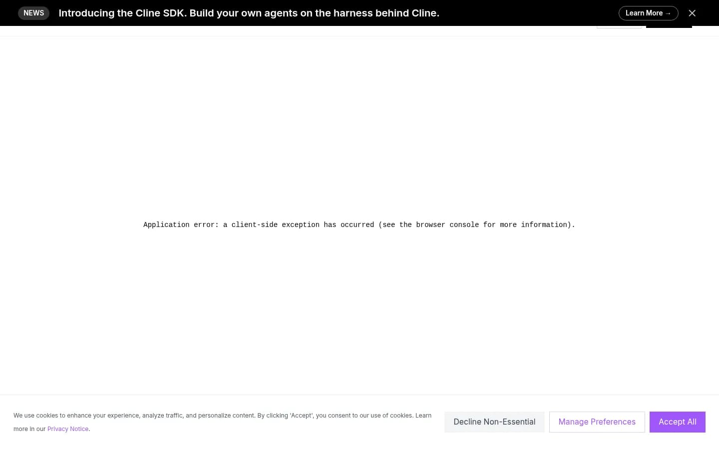 Cline VS Code extension — open source AI coding agent with BYOK