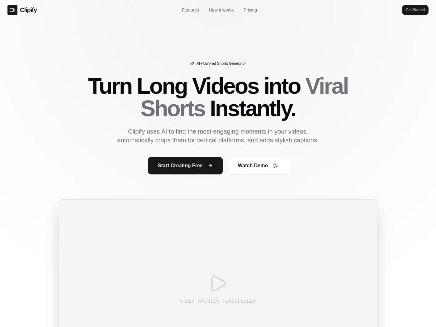 Clipify Shorts Maker