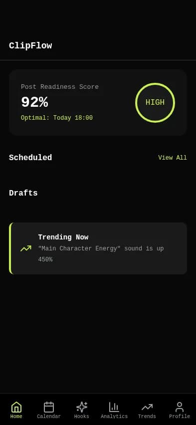 ClipFlow TikTok Planner