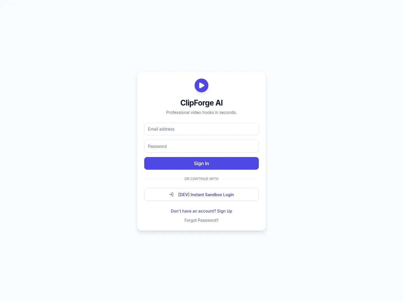 ClipForge AI Web Portal