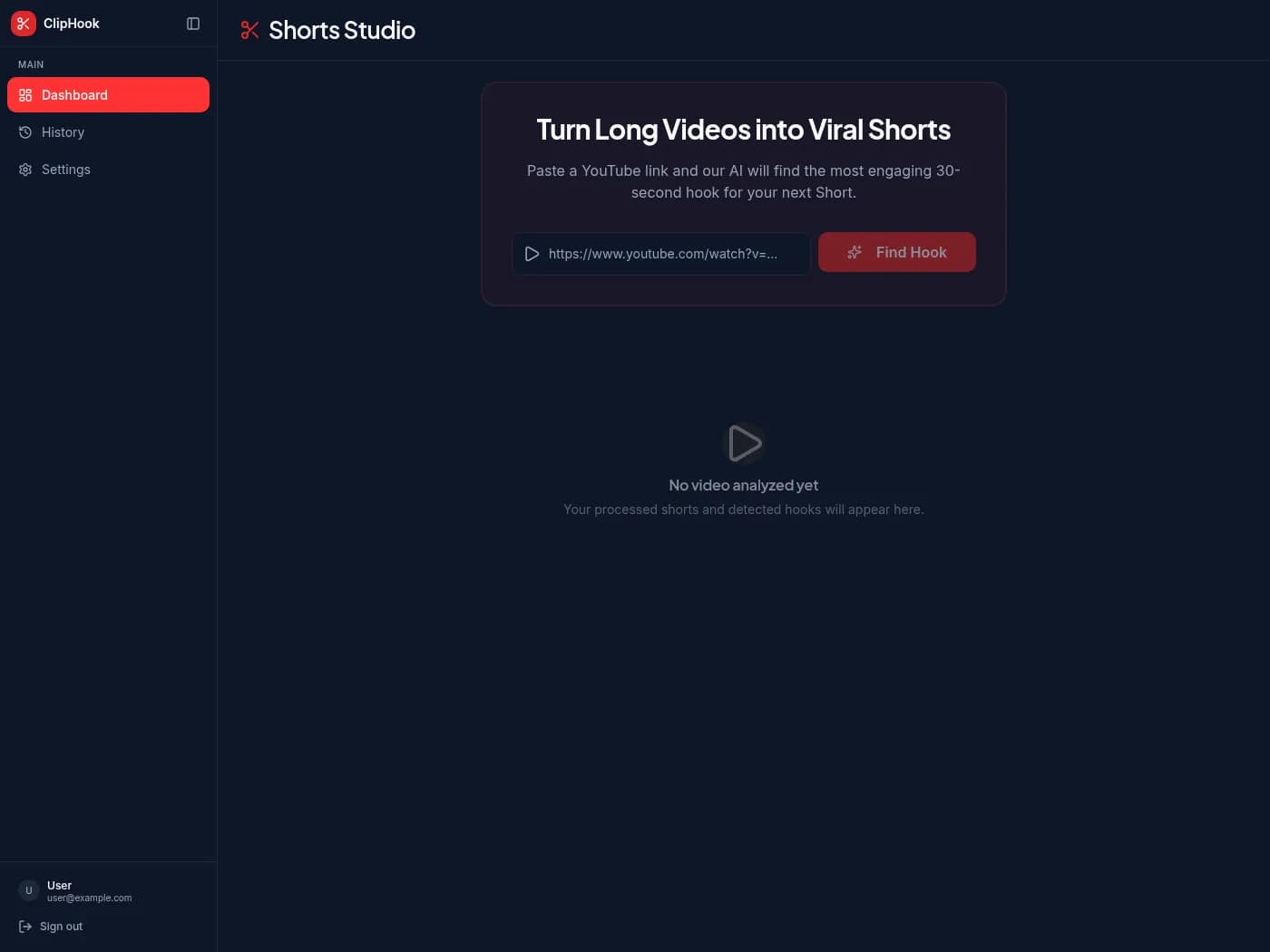 ClipHook Shorts Studio