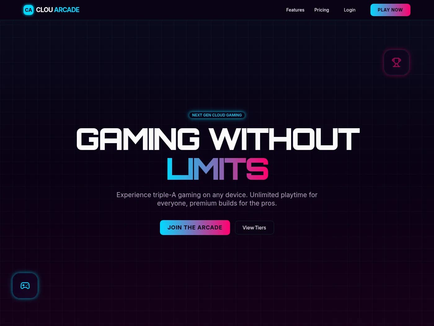 CloudArcade Membership Portal