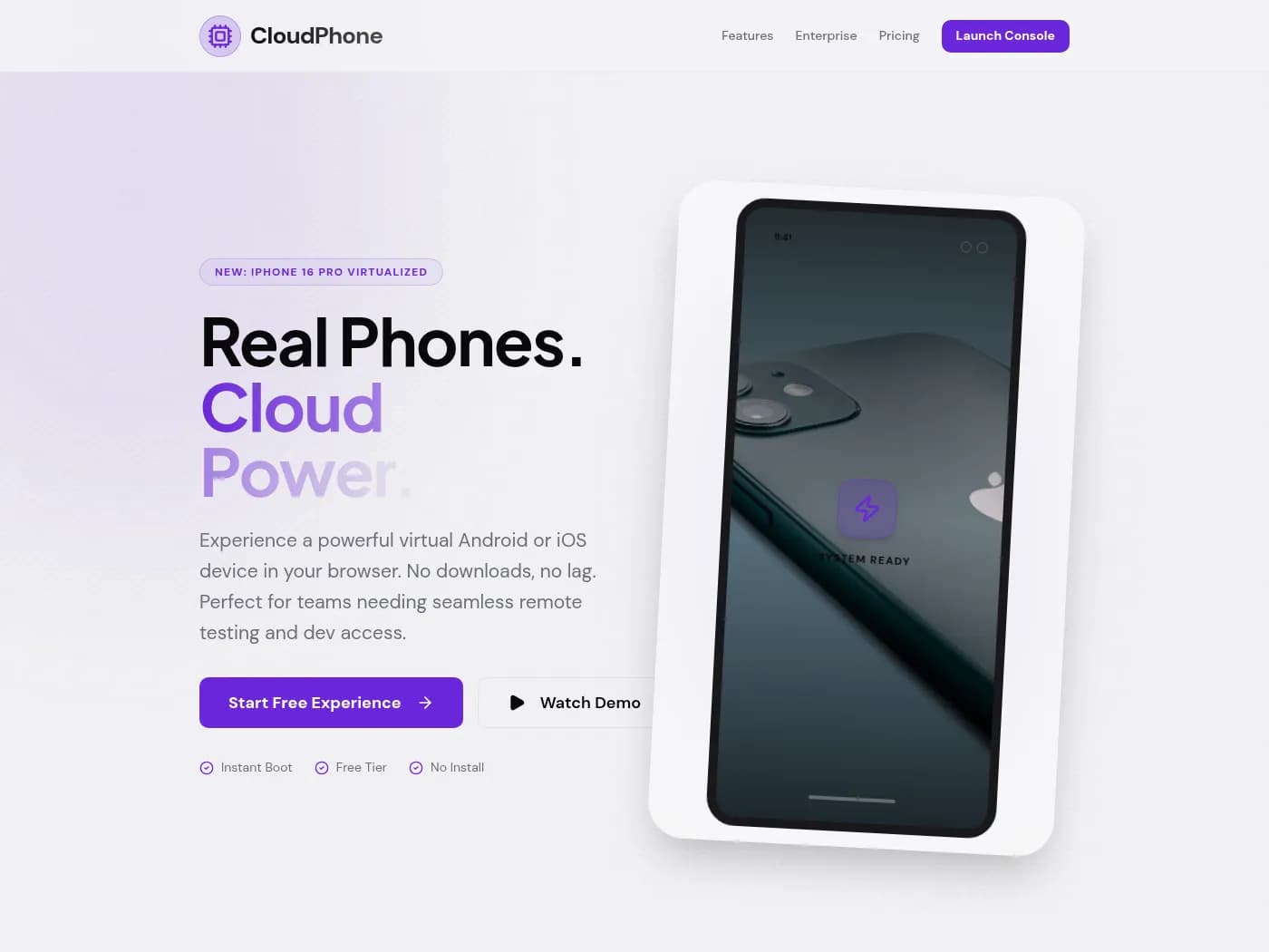Cloud Phone Experience