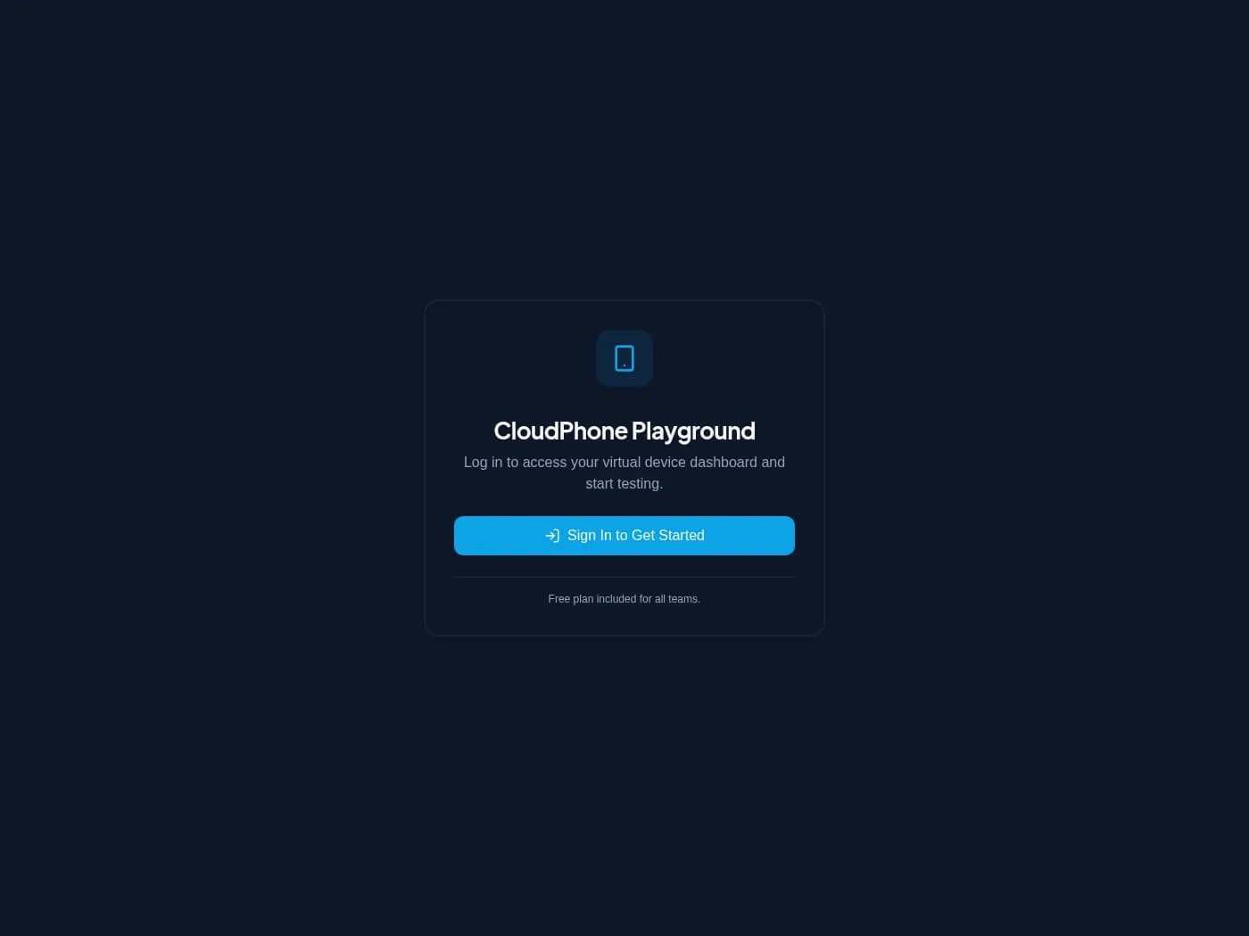 CloudPhone Playground