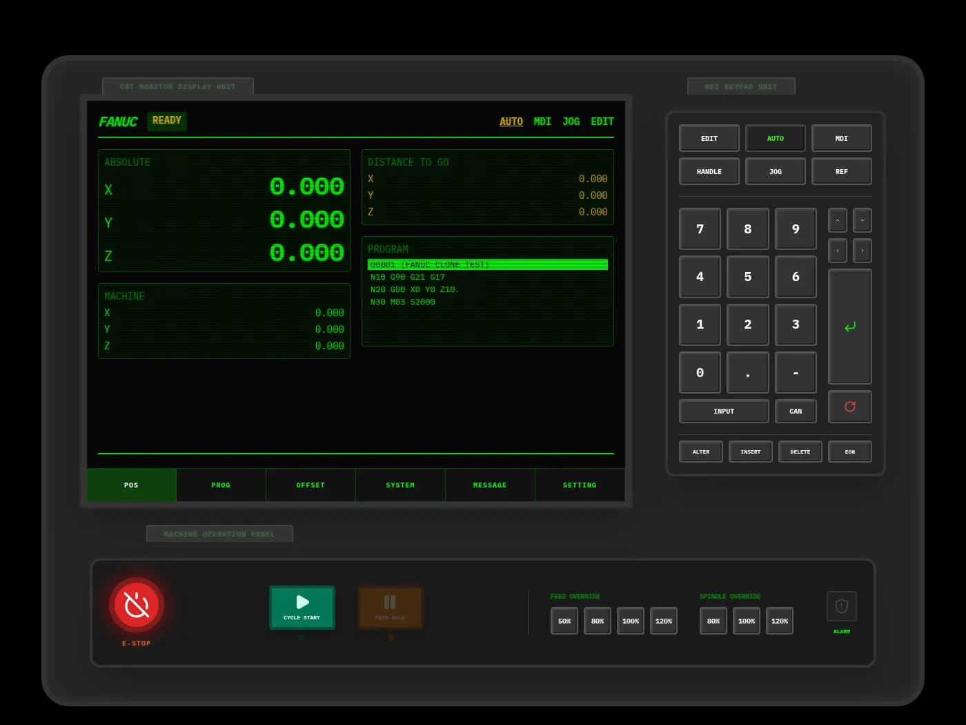 CNC Fanuc Control Panel
