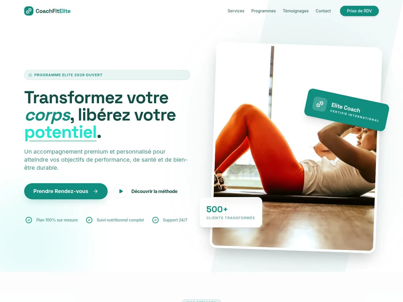 CoachFit Landing Page