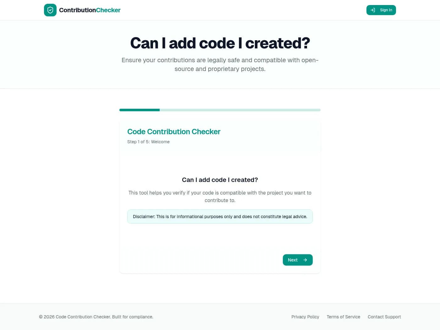 Code Contribution Checker