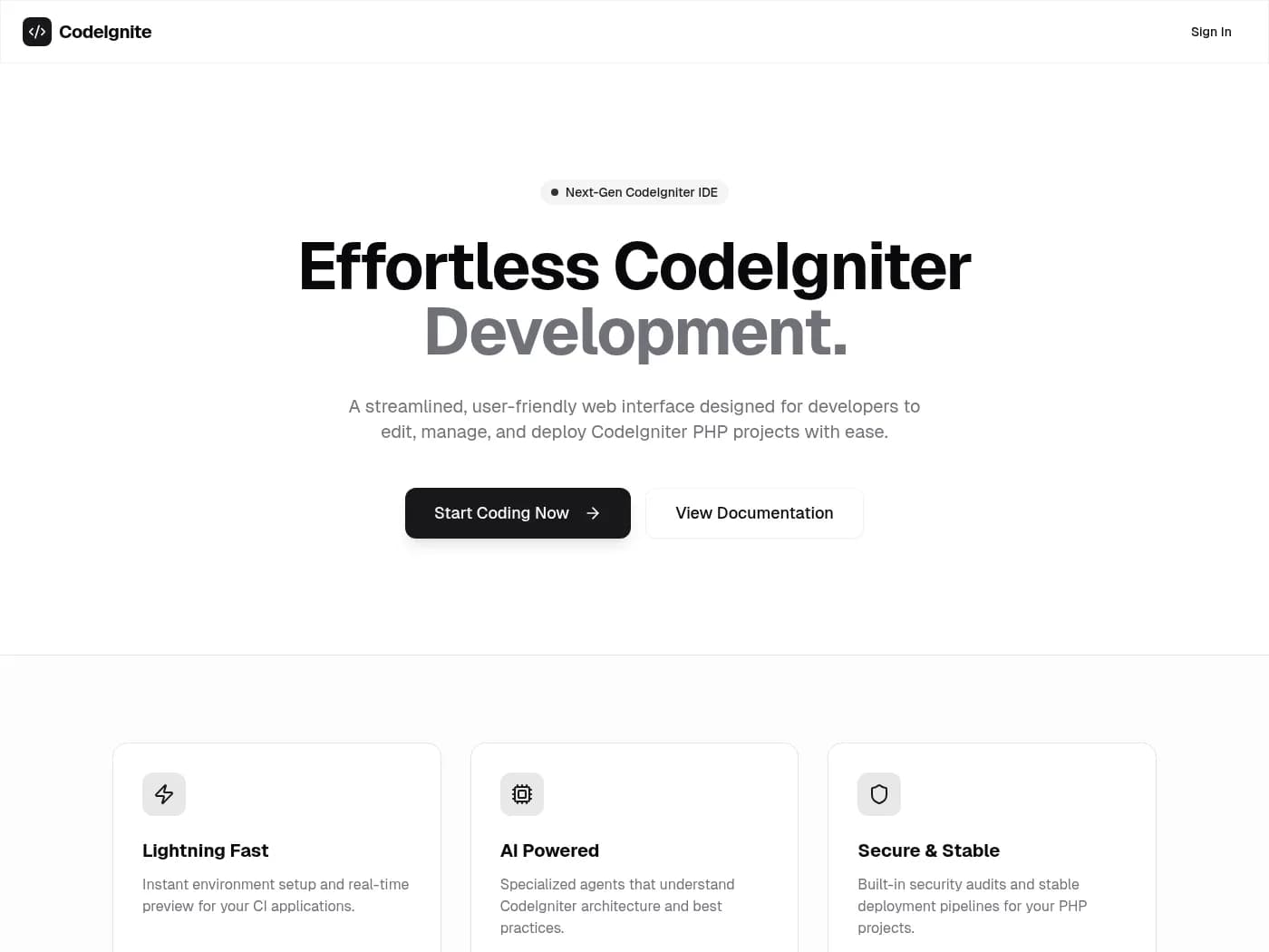 CodeIgniter Code Editor