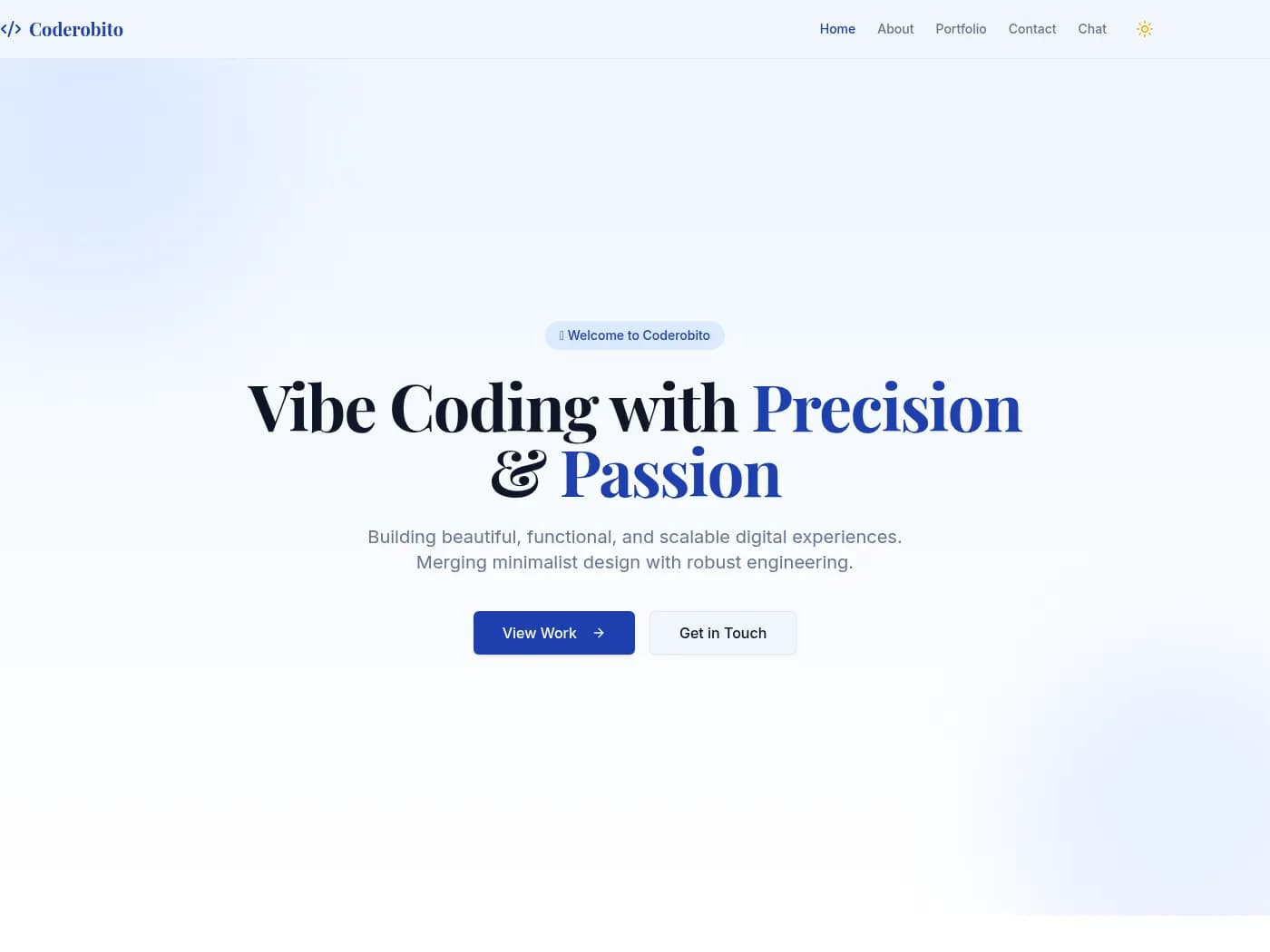 Coderobito Portfolio Hub