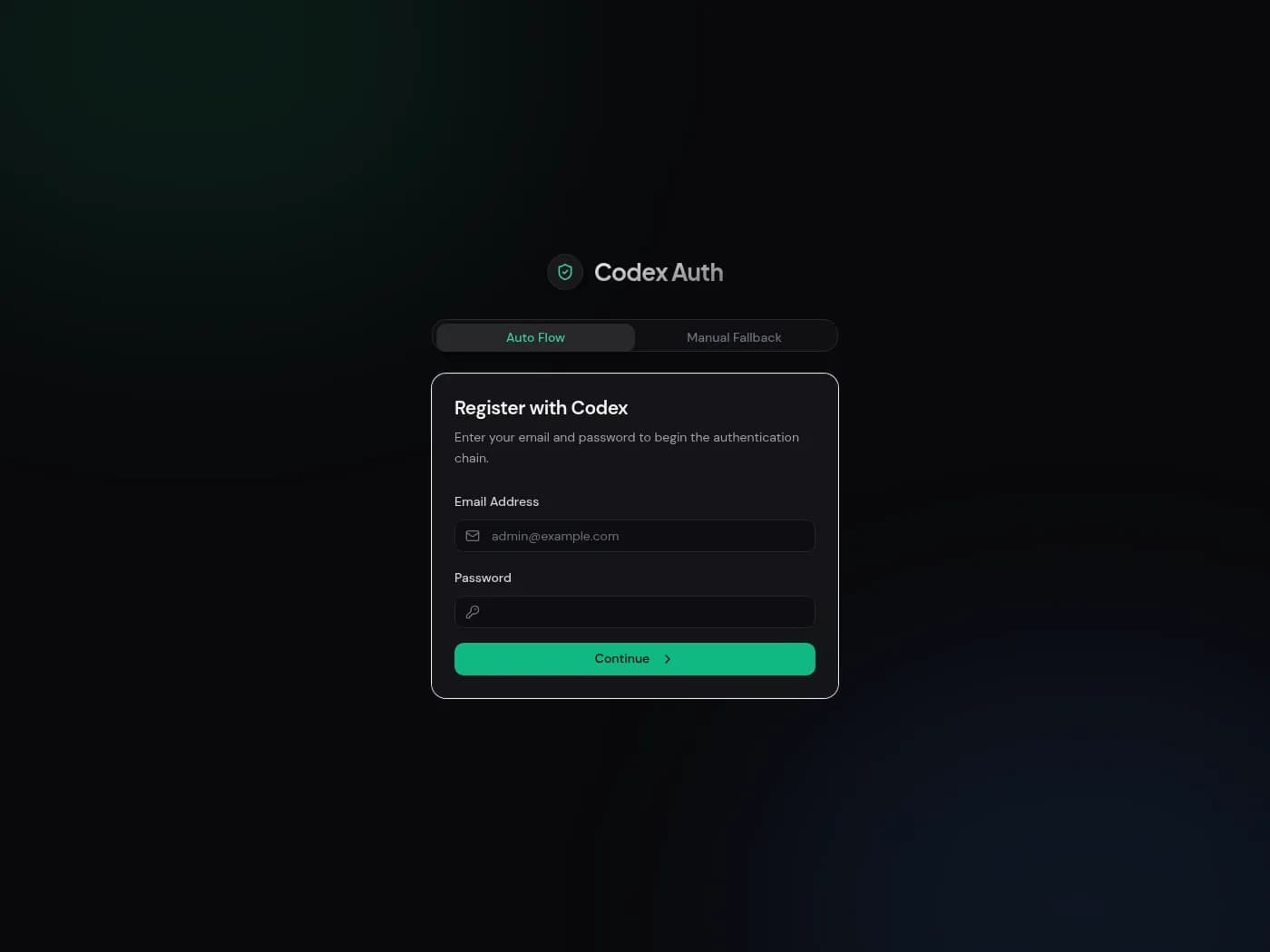 Codex Token Auth Web