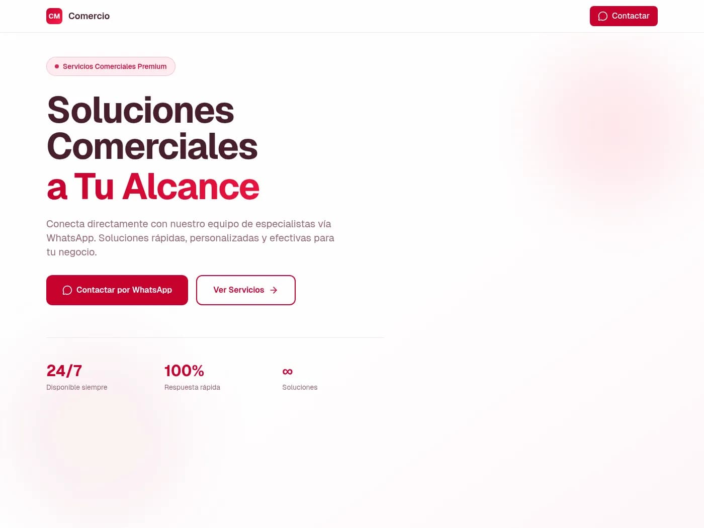 Comercio WhatsApp Landing