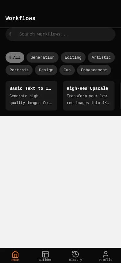 ComfyUI Mobile