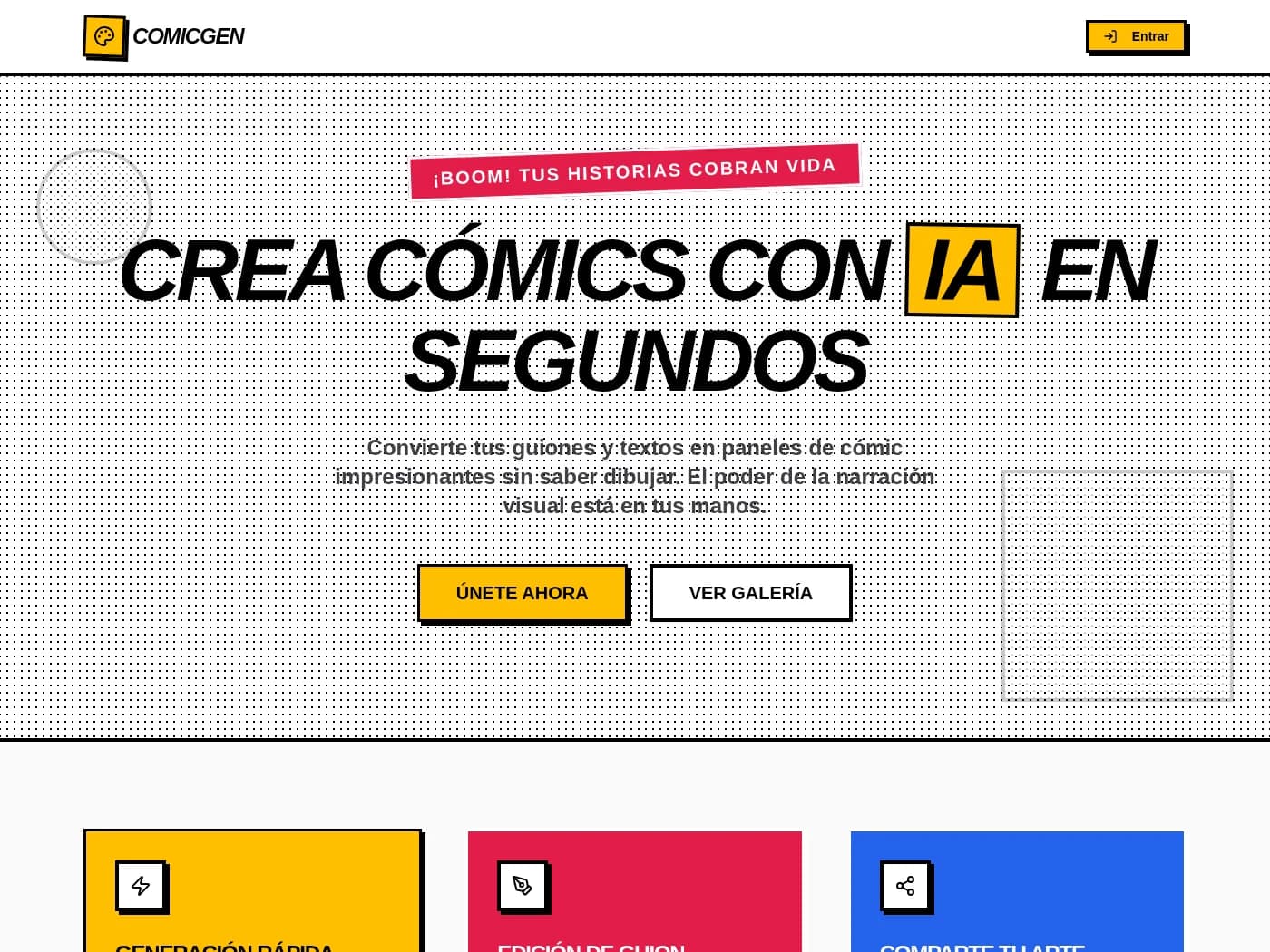 Comic Creator Page