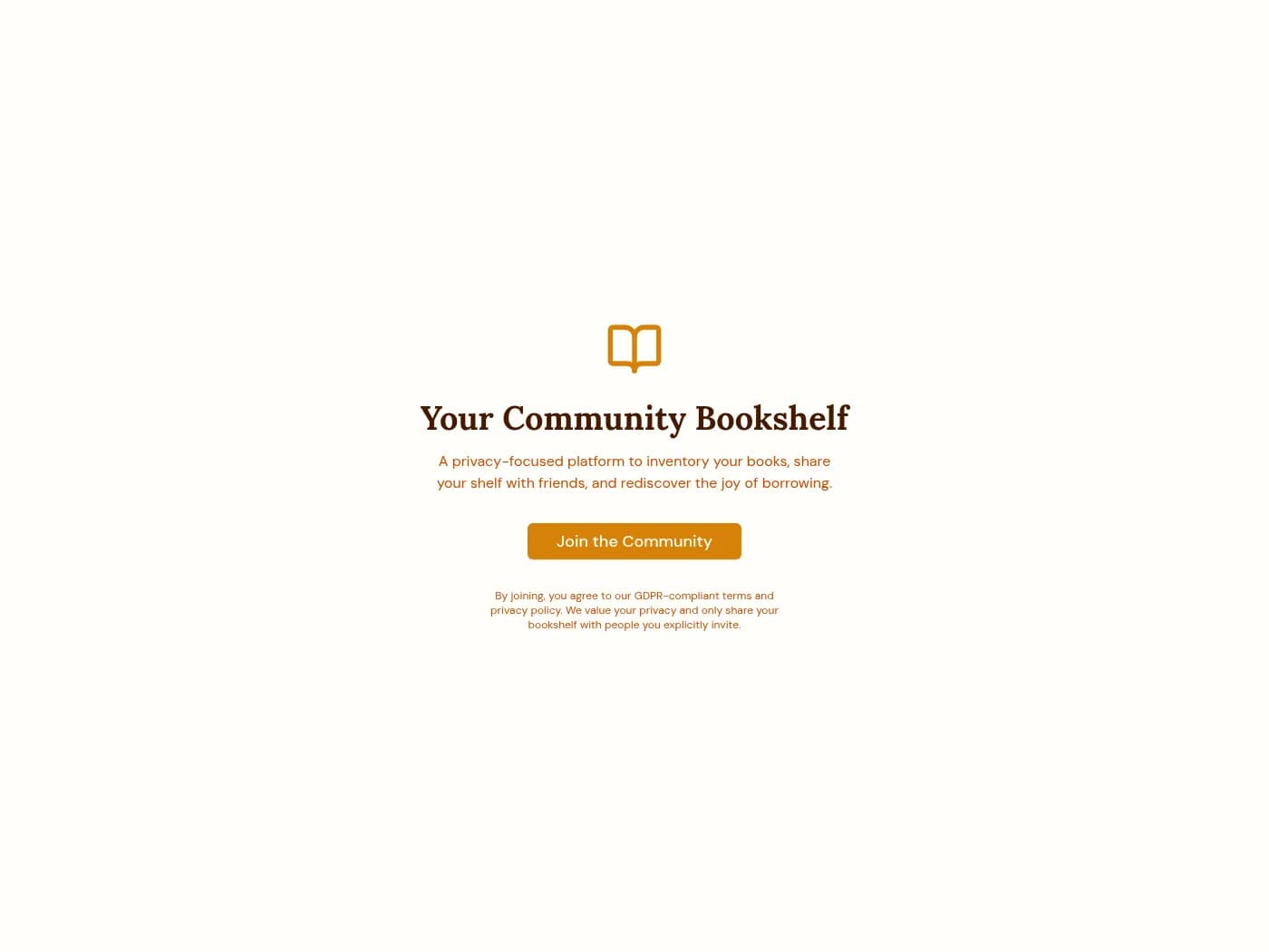 Community Bookshelf App