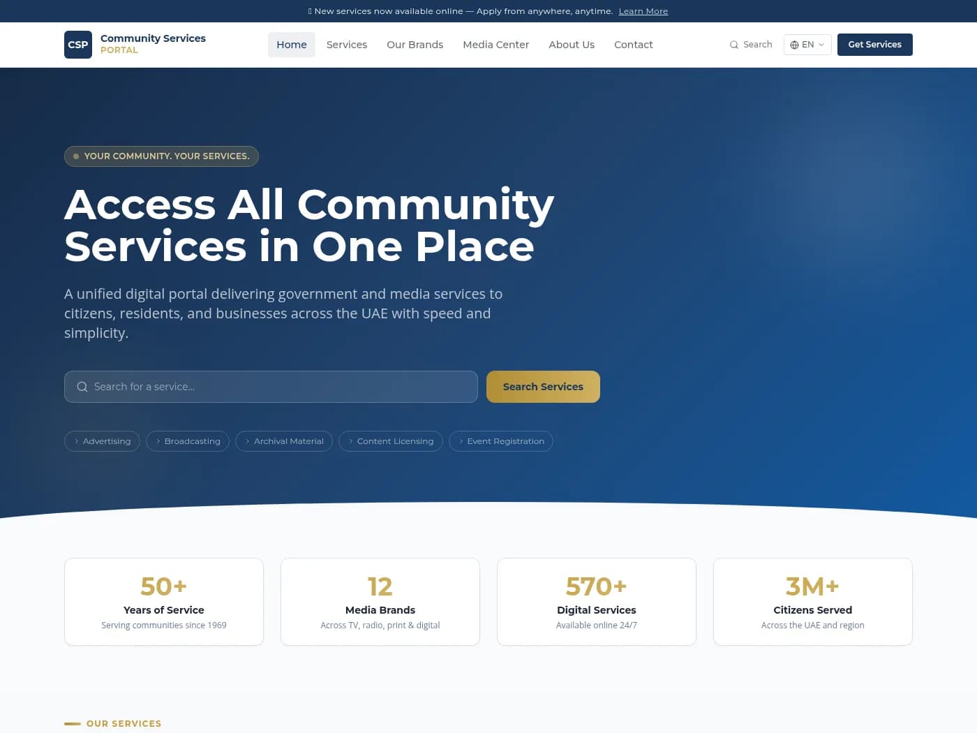 Community Services Portal