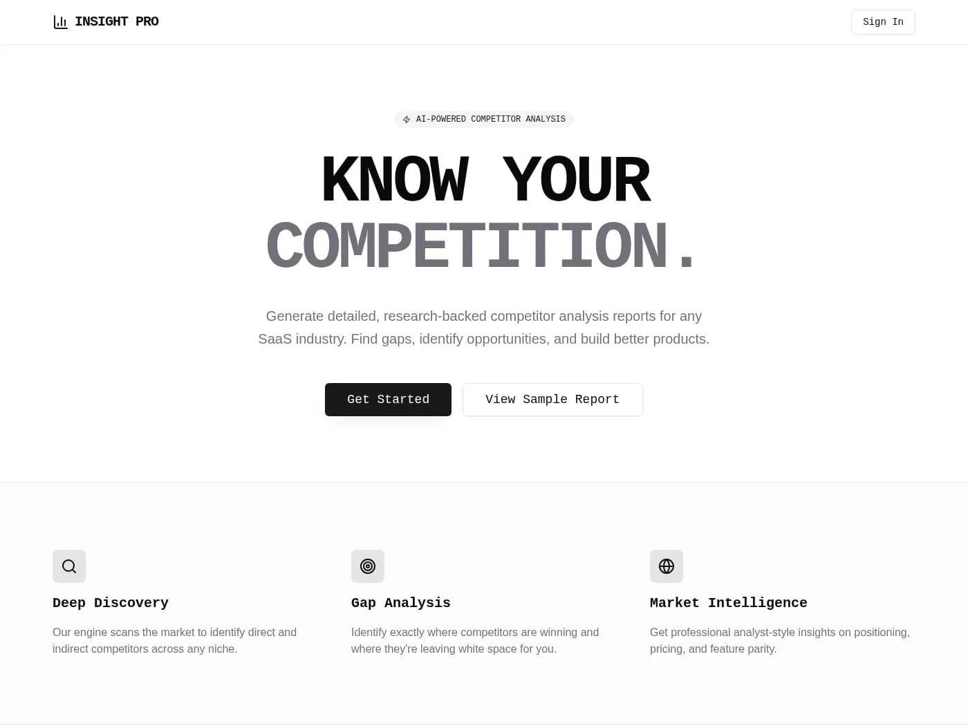 Competitor Insight Pro