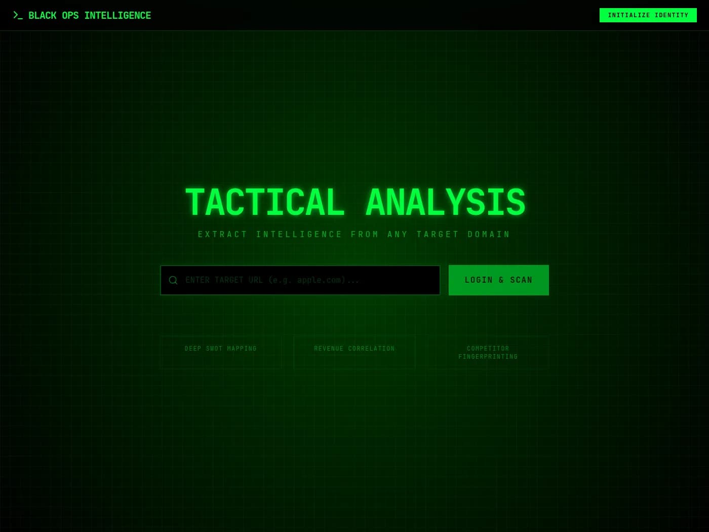 Black Ops Competitor Analyzer