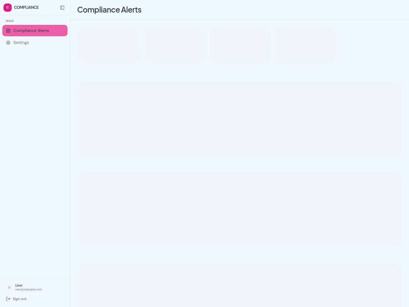 Compliance Alert Dashboard