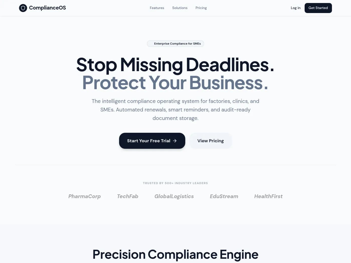 ComplianceOS Dashboard
