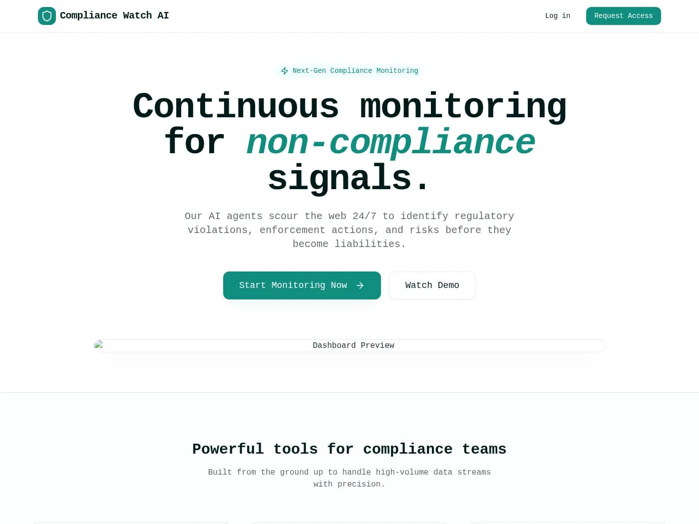 Compliance Watch AI Dashboard