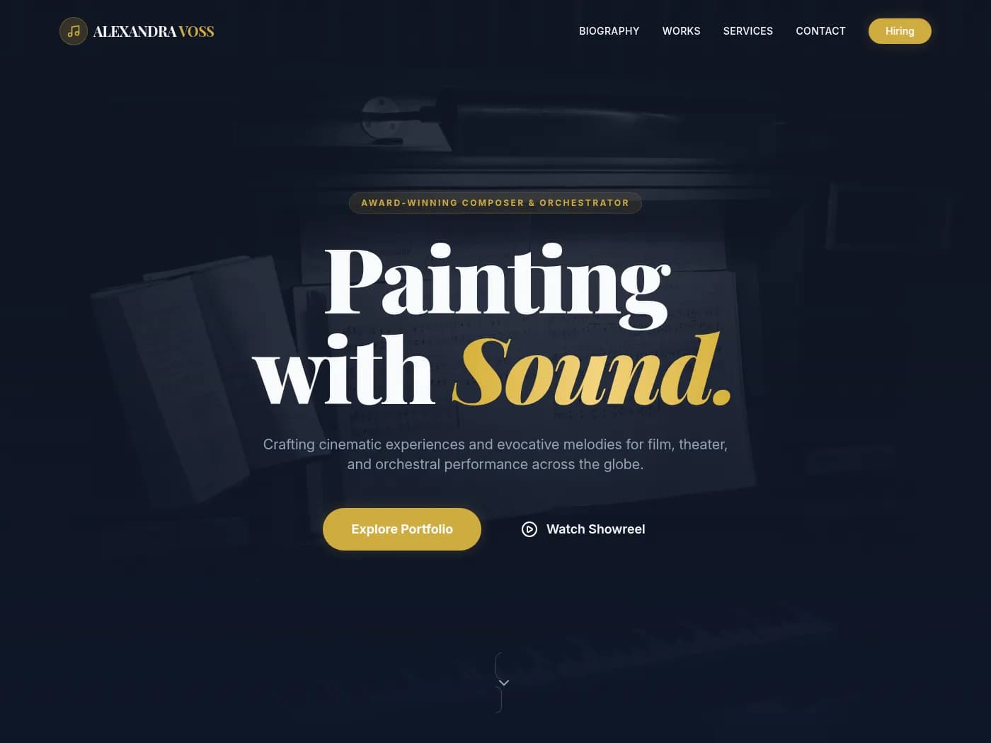 Composer Portfolio Page