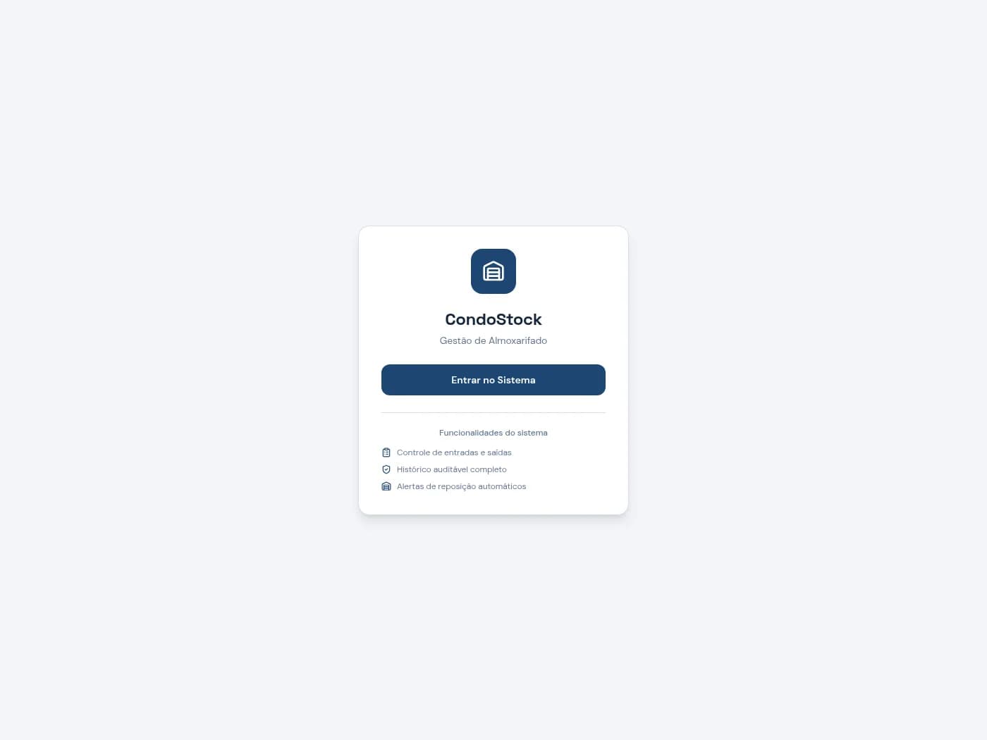 CondoStock Manager
