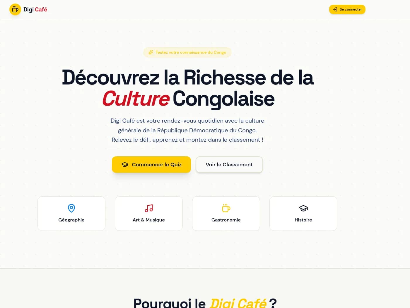 Digi Café RD Congo Quiz