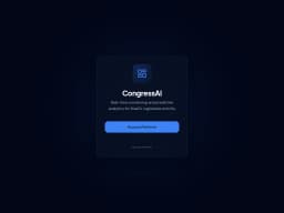 CongressAI Intelligence Platform