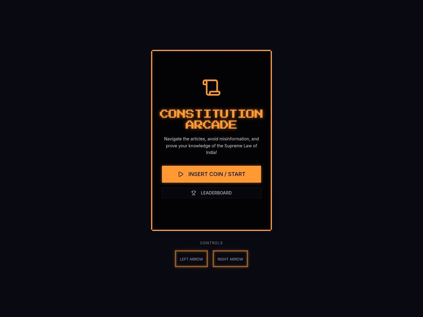 Constitution Arcade Challenge